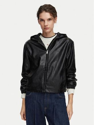 Calvin Klein Jeans Jacke aus Kunstleder LV047G516G Schwarz Regular Fit