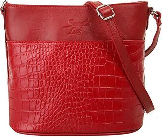 Samantha Look Sac &agrave; bandouli&egrave;re Damen echt Leder | Fabriqu&eacute; en Italie, portable polyvalent, imprim&eacute; serpent, design tendance 020456