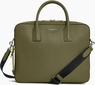 Le Tanneur Porte document slim 14 Emile en cuir signature T