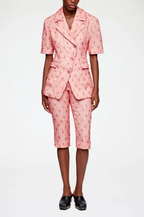 Ganni Caprihose aus Shibori-Organza - Gr&ouml;&szlig;e 32 Lantana