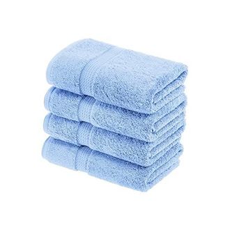 Superior Lot de 4 Serviettes de Toilette en Coton &eacute;gyptien Ultra Douces et &eacute;paisses en Peluche &eacute;paisse, absorbantes, pour Bain dinvit&eacute;s, h&ocirc;tel, Spa, Salle de B