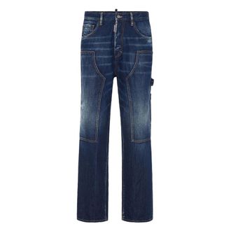 Dsquared2 Homme, Jeans, Bleu, Taille: S Jean Carpenter en denim d&eacute;lav&eacute;