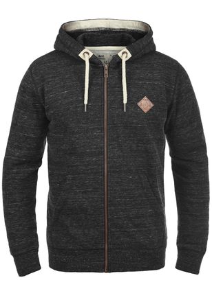 Solid SDCraig Herren Sweatjacke Kapuzenjacke Hoodie mit Kapuze Kordelzug Reißverschluss Kängurutasche Baumwollmischung Regular fit, Größe:XXL, Farbe:Black (