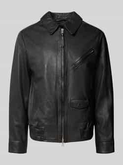 AllSaints Regular Fit Lederjacke aus Schafsleder