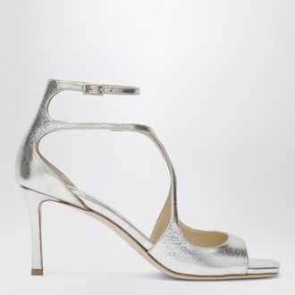 Jimmy Choo London Champagnerfarbene Sandale Azia 75
