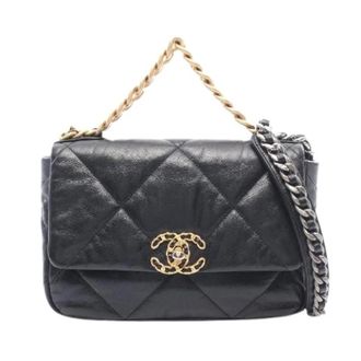 Chanel Pre-owned 19 Matelasse Leder 2way Umh&auml;ngetasche - - Pre-owned - Damen - Schwarzk - ONE SIZE