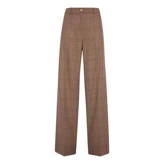 Fracomina Prince of Wales Karomuster Hose - - Trousers - Damen - Braun - S