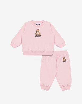 Moschino Moschino Teddybär Trainingsanzug aus Baumwollfleece - Pink