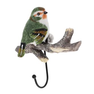 Angoily Kreativer Resin Vogel Wandhaken mit AST Design Dekorativer Einzelhaken für Mäntel und Hüte Platzsparend für Wohnzimmer Flur und Garten Einzigartiger Z