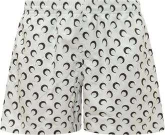 Marine Serre Homme, Maillots de bain, Gris, Taille: XL Moon Printed Swimwear Short