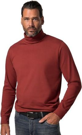 JP1880 Hommes Grandes Tailles T-Shirt à col roulé, Collection Basic, Tissu Jersey et Manches Longues - Jusquau 7 XL Terre 5XL 723303346-5XL