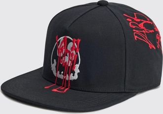 Yohji Yamamoto Dad Baseballkappe aus Baumwolle mit Grafikdruck und Riemen