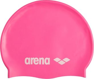Arena Arena Klassische Unisex-Badekappe aus weichem Silikon f&uuml;r Damen und Herren, intensives Training und Rennen, komfortabel, rutschfest, Langhaar, Hellros