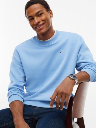 Tommy Jeans Sweatshirt TJM REGULAR FLAG CREW NECK Mit besticktem Markenlogo auf Brusth&ouml;he