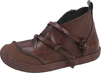 Generic Bottes rondes pour femme - Bottes chaudes &agrave; bout ouvert - Chaussures de cowboy - Bottes de pluie courtes originales, caf&eacute;, 39.5 EU