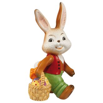 GOEBEL Ostern Figur Osterhase, Porzellan, Mehrfarbig, 13x12.5x24.5 cm