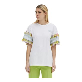 Moschino Baumwoll-T-Shirt mit Rouges - - Tops - Damen - Wei&szlig; - S