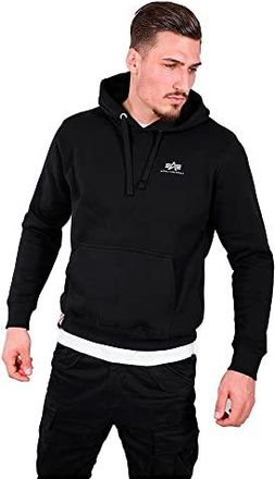 Alpha Industries Alpha Industries Alpha Indutries Basic Hoody Small Logo Sweat &agrave; Capuche pour Homme Sweatshirt, Noir, XL