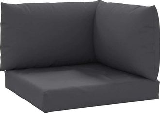 vidaXL Coussins de palette lot de 3 anthracite tissu oxford Vidaxl