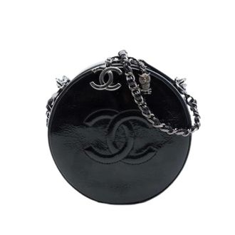 Chanel Sac bandouli&egrave;re vintage en cuir verni doccasion - Femme - Pre-owned - Noir - Taille: ONE Size