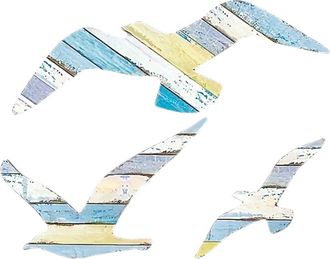 Healifty 3 St&uuml;ck M&ouml;wen Wanddekor Mediterranes K&uuml;stendesign Wandplaketten f&uuml;r Wohnzimmer Schlafzimmer und Esszimmer