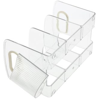 BESPORTBLE Lurrose Schreibtisch B&uuml;cherregal aus Transparentem Kunststoff Praktischer Dokumenten und Ordnerhalter f&uuml;r B&uuml;ro Schule und Zuhause Vielseitiges Aufbewa