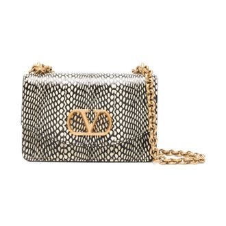 Valentino Garavani Femme, Sacs, Multicolore, Taille: ONE Size Logo-plaque Snakeskin Shoulder Bag