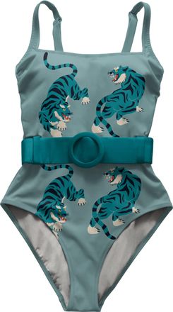 Averie Womens Swimsuit Marina Belted One-Piece XS-3XL Recycled Fabric