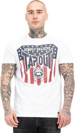 Tapout Tapericano T-Shirt, Blanc/Bleu Marine/Rouge foncé, L Homme
