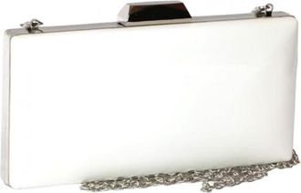 Nyls Création Minaudiere Vernis Blanche Pochette Femme Mariage Classe Moea - Taille unique - Blanc
