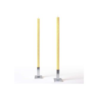 AMABIENTE classic - Eckige Stabkerze | einzigartige Form | 40 cm H&ouml;he - 12 Stunden Brenndauer | 2 St&uuml;ck | pr&auml;zise Handarbeit | ru&szlig;freies Abbrennen & ruhiges Fla