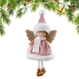 Generic Engelm&auml;dchenverzierung - S&uuml;&szlig;e Engel Anh&auml;nger Dekorationen | Engel-Anh&auml;nger Dekorationen mit H&uuml;ten, handgefertigte entz&uuml;ckende Weihnachtshandwerksdekor