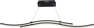 N&auml;ve Suspension Lampe de salon LED Lampe de salle &agrave; manger M&eacute;tal noir L 96 cm