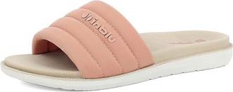Inblu Femme Ciabatte Donna A Fascia Colorata Con Scritta, Suola Dual Density Mule, Rose, 37 EU