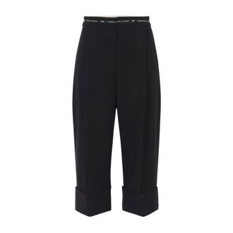 Elisabetta Franchi Schwarze Bermuda-Shorts mit ma&szlig;geschneidertem Bund - - Trousers - Damen - Schwarzk - S