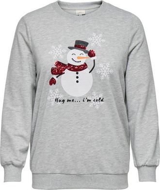 Only Carmakoma Sweatshirt CARXMAS SNOW LS O-NECK SWEAT SWT Ugly Sweater