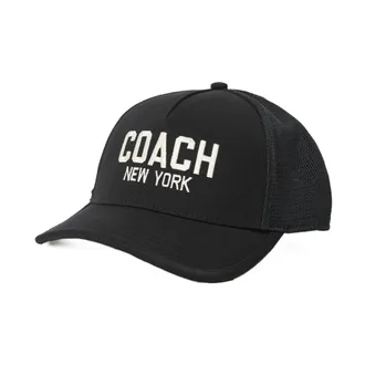 Coach Bestickte Logo Trucker Hat Cap - - Accessories - Damen - Schwarzk - XS/S