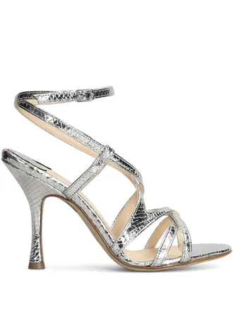 Anna F. sandales en cuir 100 mm - Argent