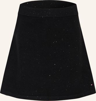 Tommy Hilfiger Strickrock Mit Pailletten schwarz