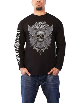 Amon Amarth T-Shirt, Grau, Totenkopf, Schwarz, XL