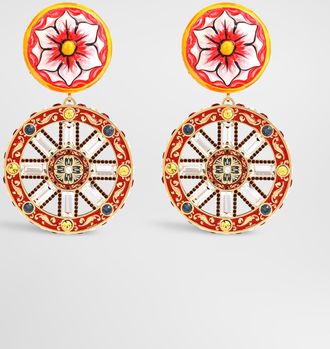 Dolce & Gabbana Clip-ohrringe Mit Carretto-rad - Frau Bijoux Mehrfarbig Metall Onesize