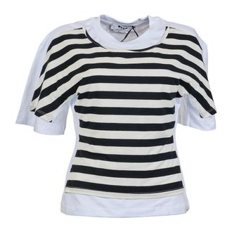 Msgm Gestreiftes Layering-T-Shirt - - Tops - Damen - Mehrfarbig - S