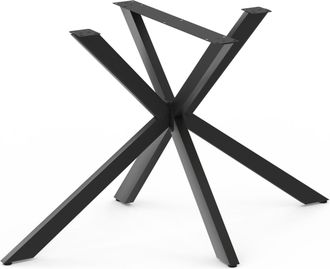 IDMarket Tischbein in Form einer Spinne Alix, Metall, Schwarz, 130 cm, Industriedesign