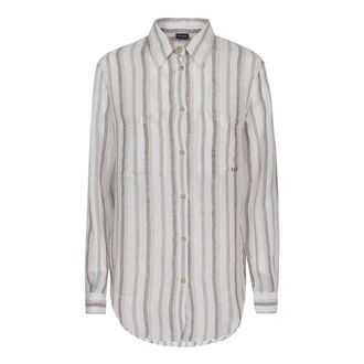 Fay Femme, Blouses et Chemises, Beige, Taille: 42 FR Chemise en coton Made in Italy