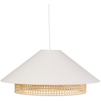 Miliboo Miliboo - Suspension en coton &eacute;cru et cannage rotin naturel D50 cm haiko