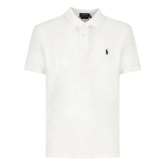 Ralph Lauren Homme, Tops, Blanc, Taille: S Polo Piqu&eacute; Coupe Slim