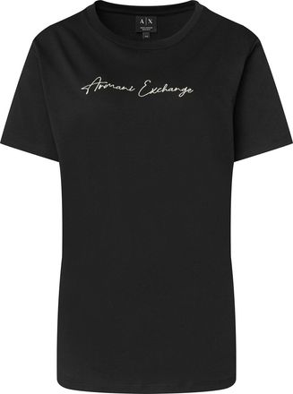 A|X Armani Exchange T-Shirt XW000839 AF10356 MC021 Schwarz Regular Fit