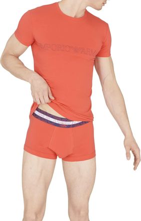 Emporio Armani Herren Mens Mega Logo Trunks, Bitter, L