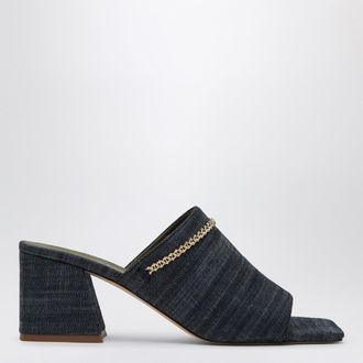 MARIA LUCA Messalina blaue Denim-Sandalen