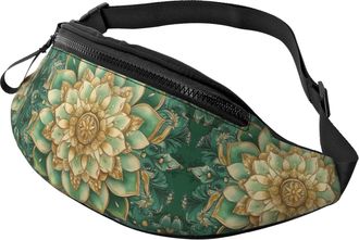 Generic Multifunktionale Handytasche Tasche Blumen-Mandala-Druck H&uuml;fttasche Handytasche Tasche Lauftasche F&uuml;r Fitness Aktivit&auml;ten Damen 14X35Cm